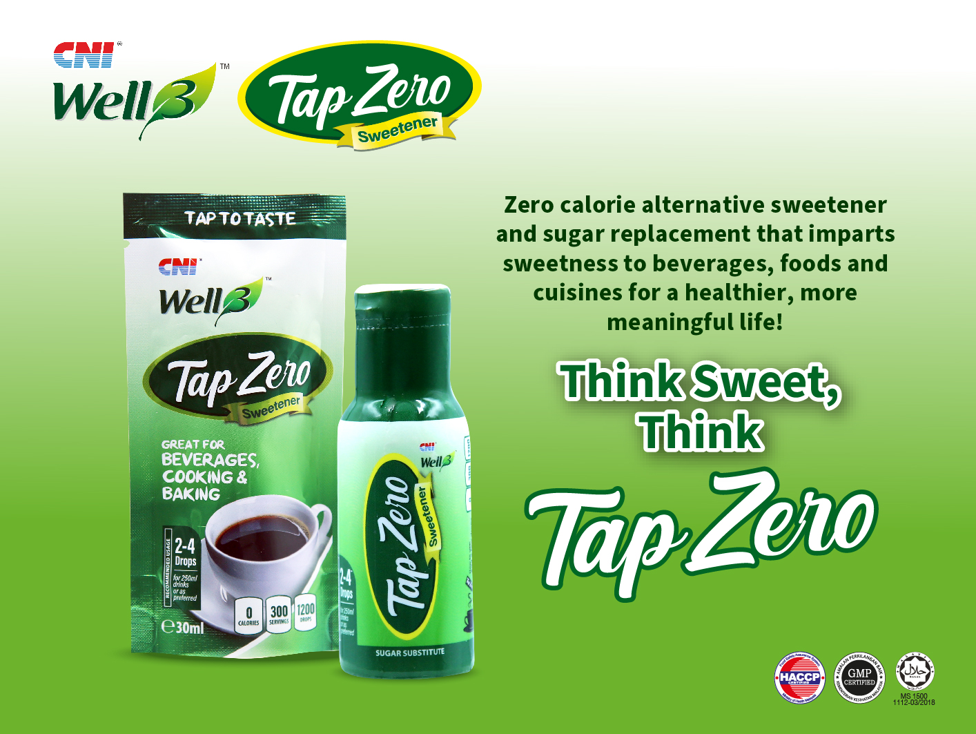 Well3 Tap Zero Sweetener